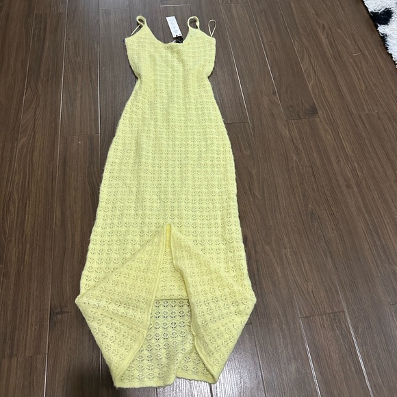 Zara | Dresses | Zara Yellow Knitted Dress | Poshmark